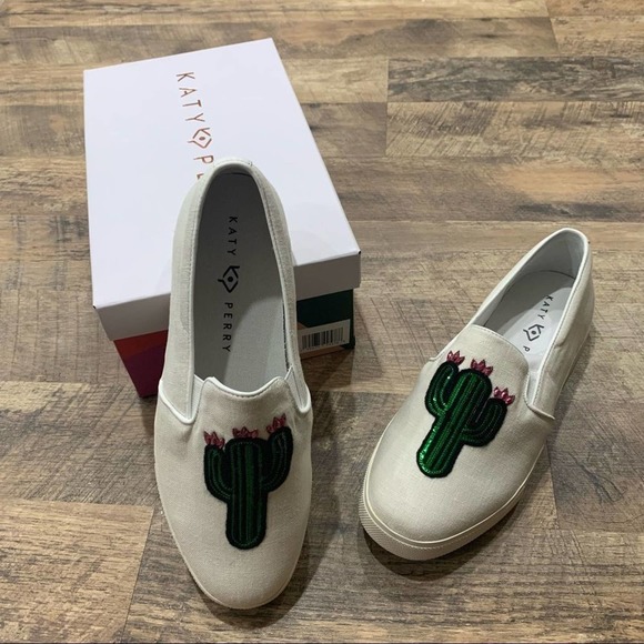 Katy Perry Collections | Shoes | Nib Katy Perry Canvas Slip Ons Cactus ...